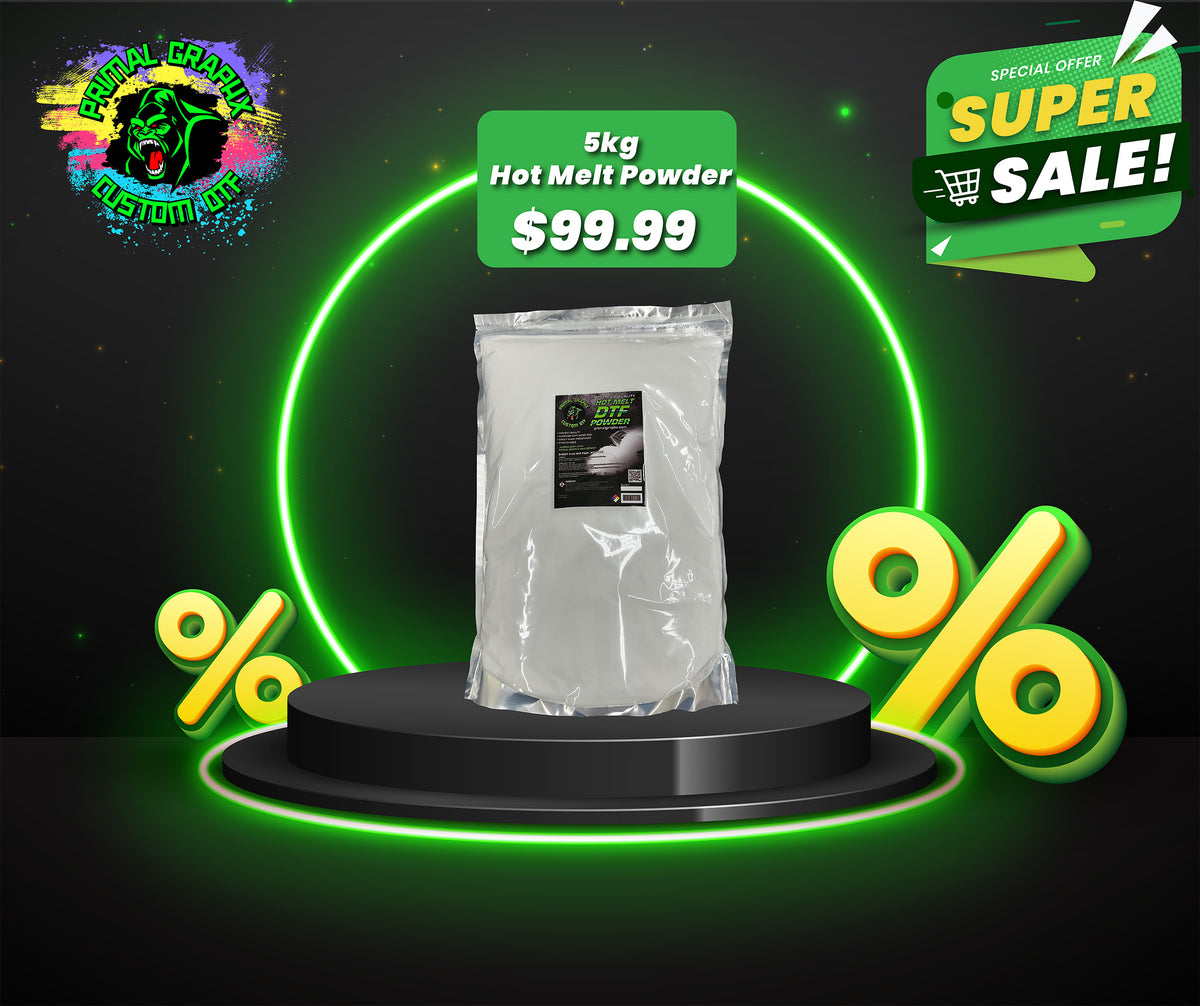 5kg HOT MELT DTF POWDER – Primal Graphx