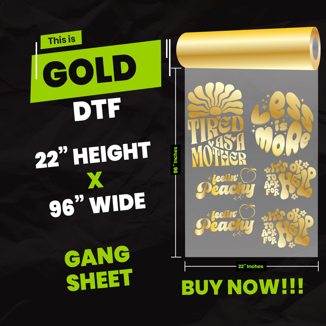 22x96 GOLD DTF – Primal Graphx