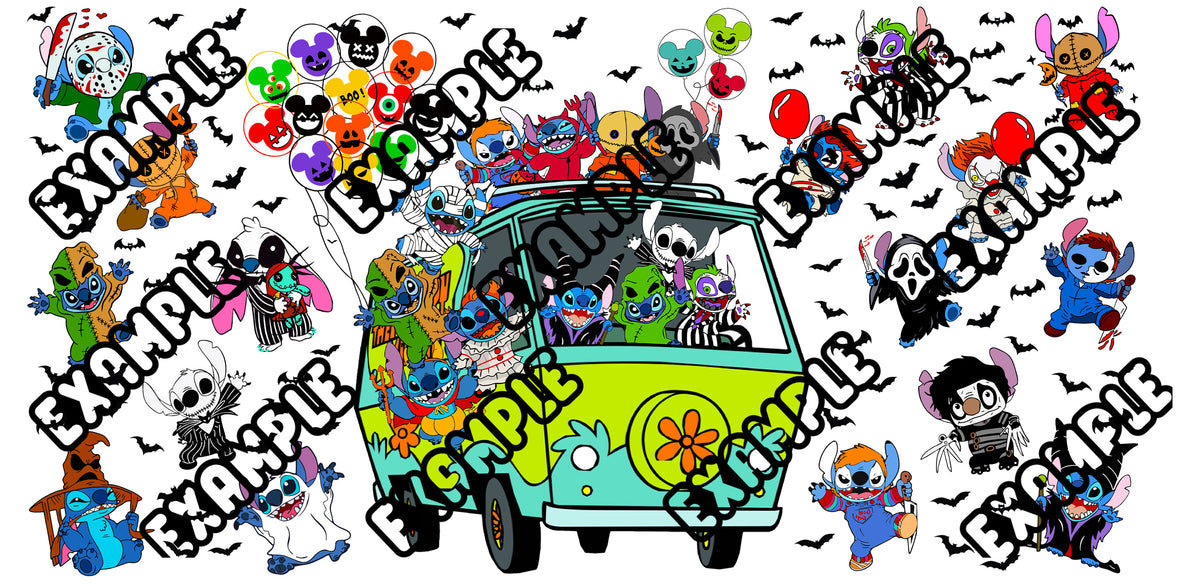 Blue Alien Halloween 2 #217 UVDTF Cup Wrap – Primal Graphx