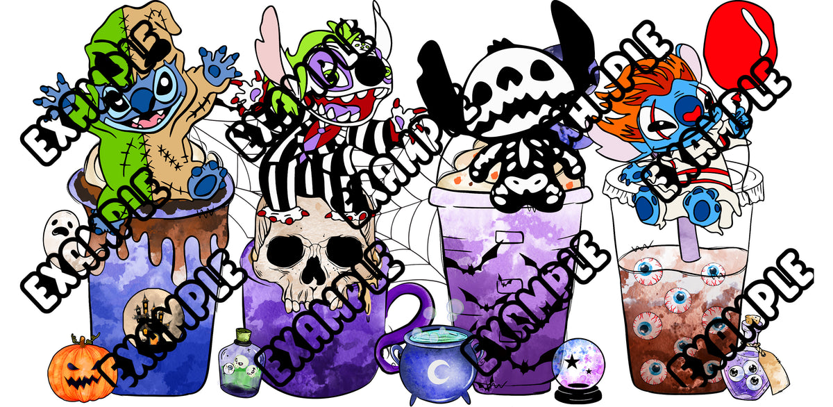 Blue Alien Halloween#214 UVDTF Cup Wrap – Primal Graphx