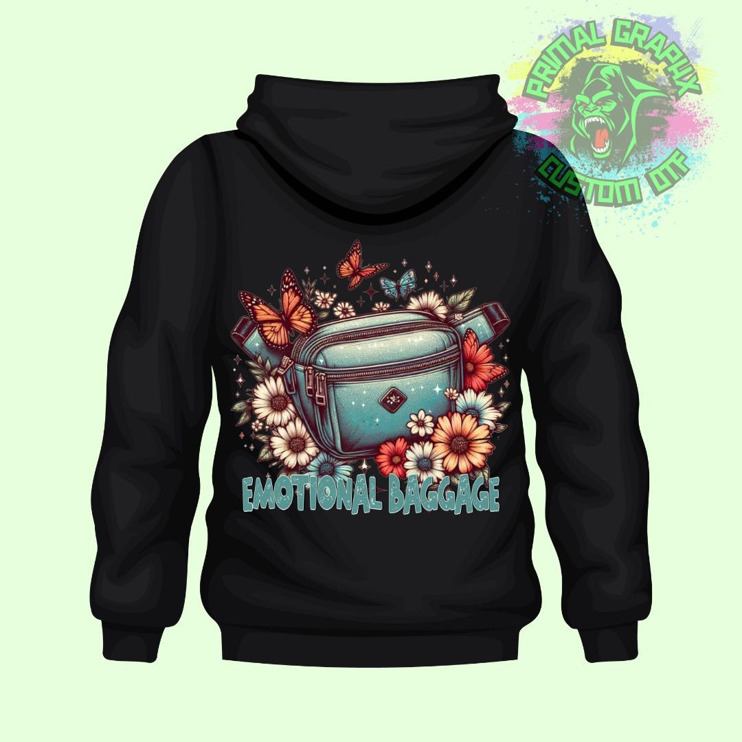 Emotional Baggage Mental Health DTF Transfer D0020 – Primal Graphx