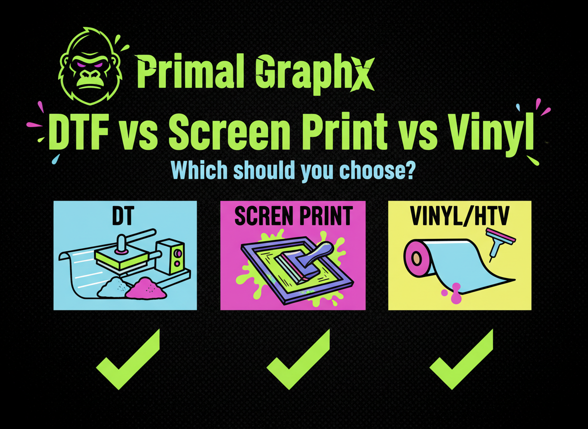 DTF vs Screen Print vs Vinyl: Which One Should You Choose (and Why ...
